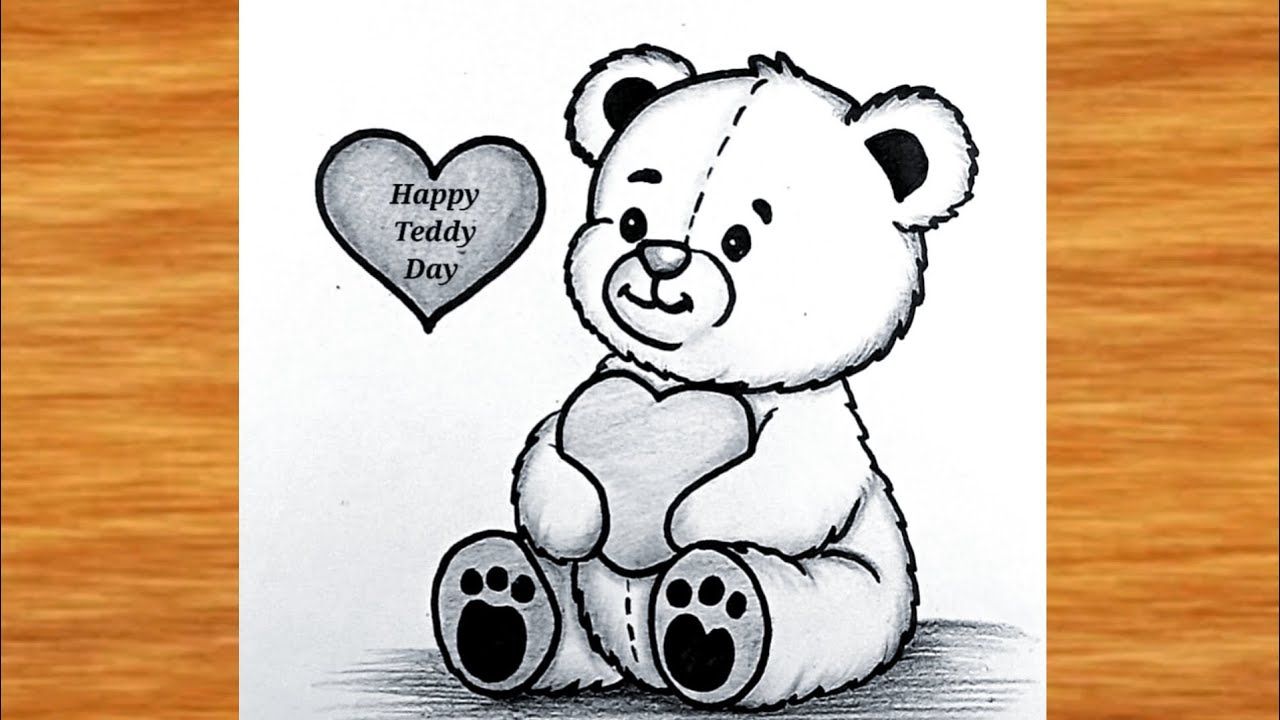 Teddy day Drawing easy|| Happy Teddy day || valentines week special ...