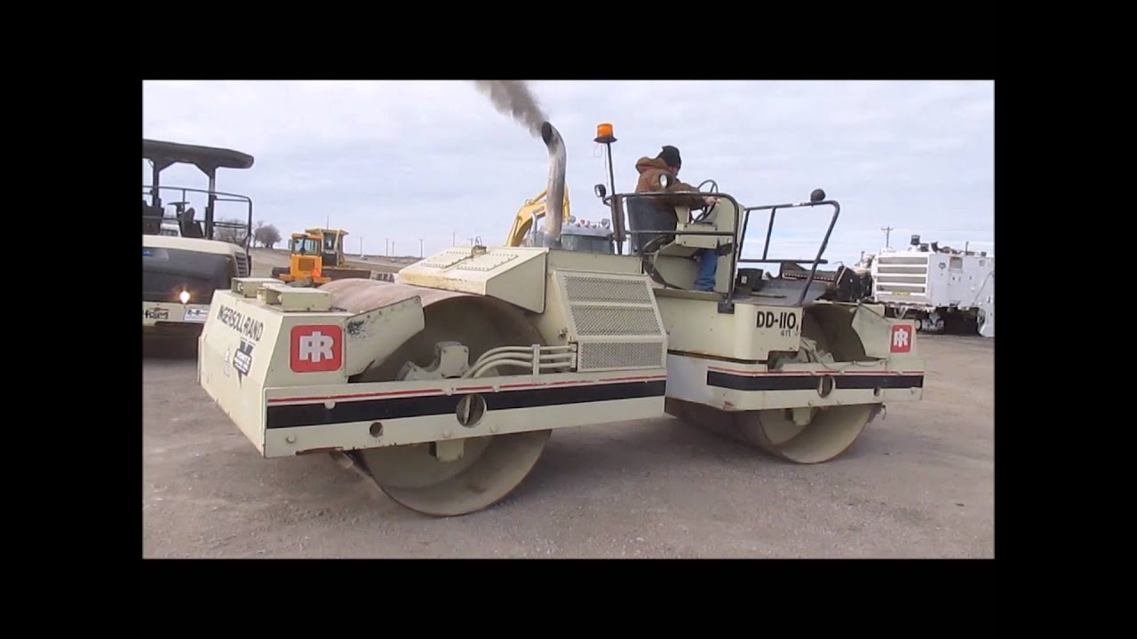 1994 Ingersoll Rand DD110 articulated smooth double drum vibratory ...