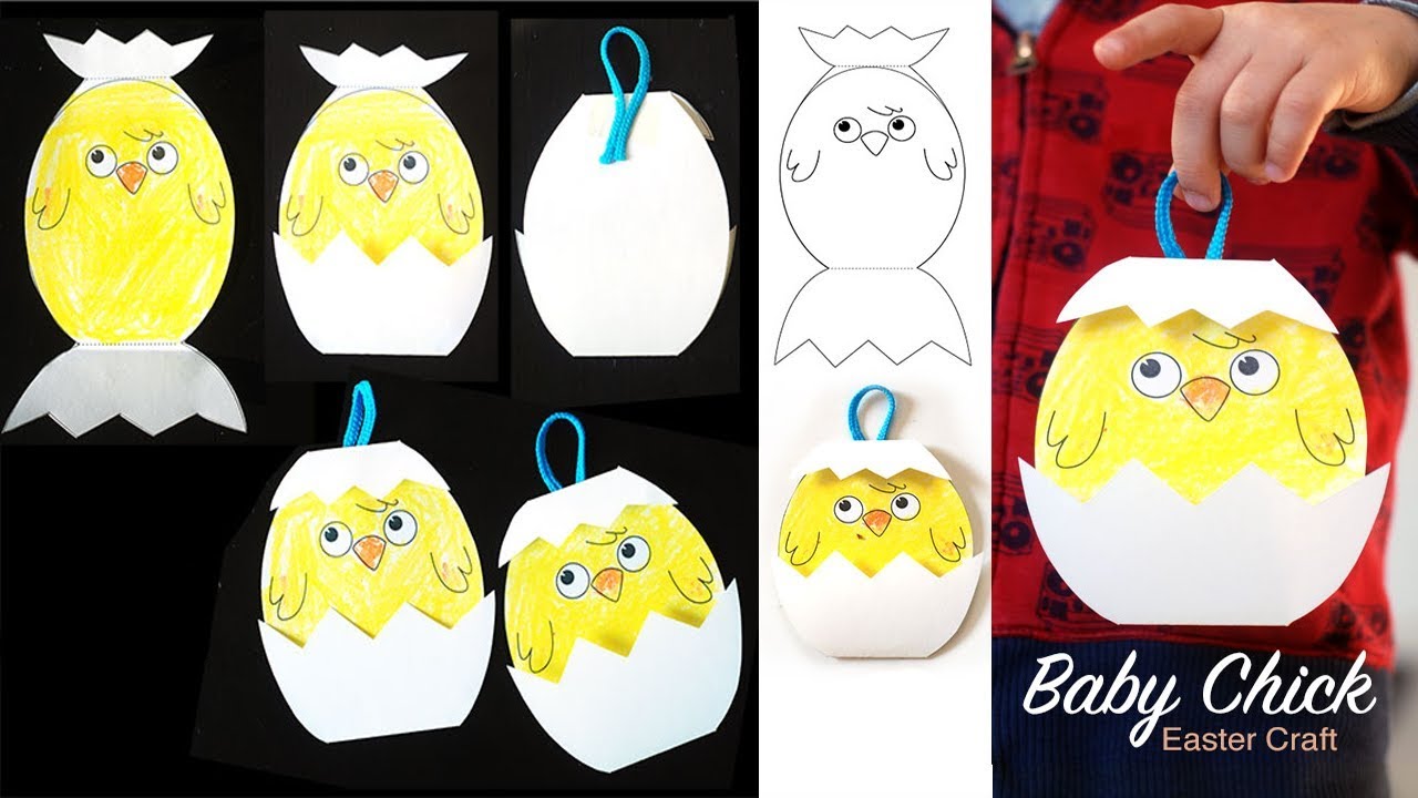 paper Craft - easter baby chick crafts ( Easy For Kids) - YouTube