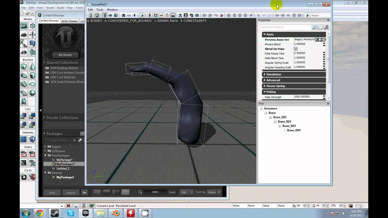 UDK: Blending Animations with Physics Tutorial - YouTube
