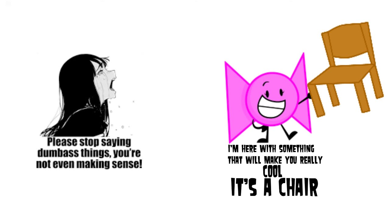 Please stop saying dumbass things, you are not Bow from Inanimate ...