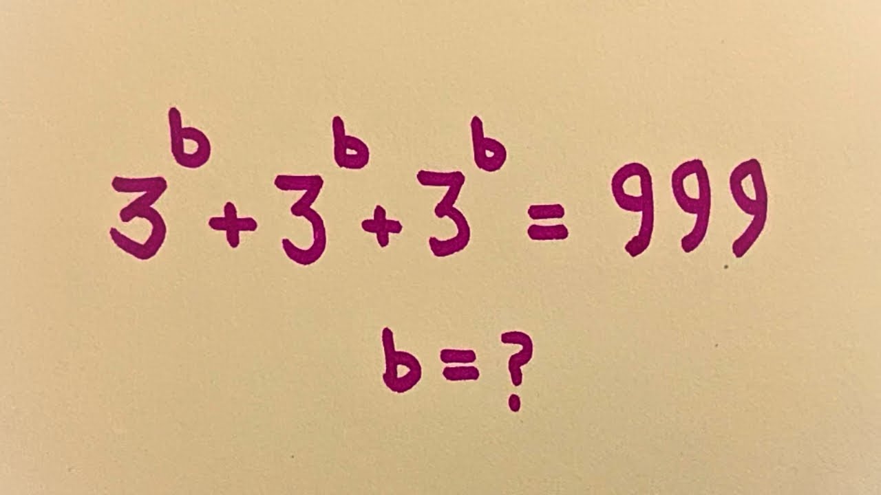 Can you solve, b= ? | Math Olympiad problem - YouTube