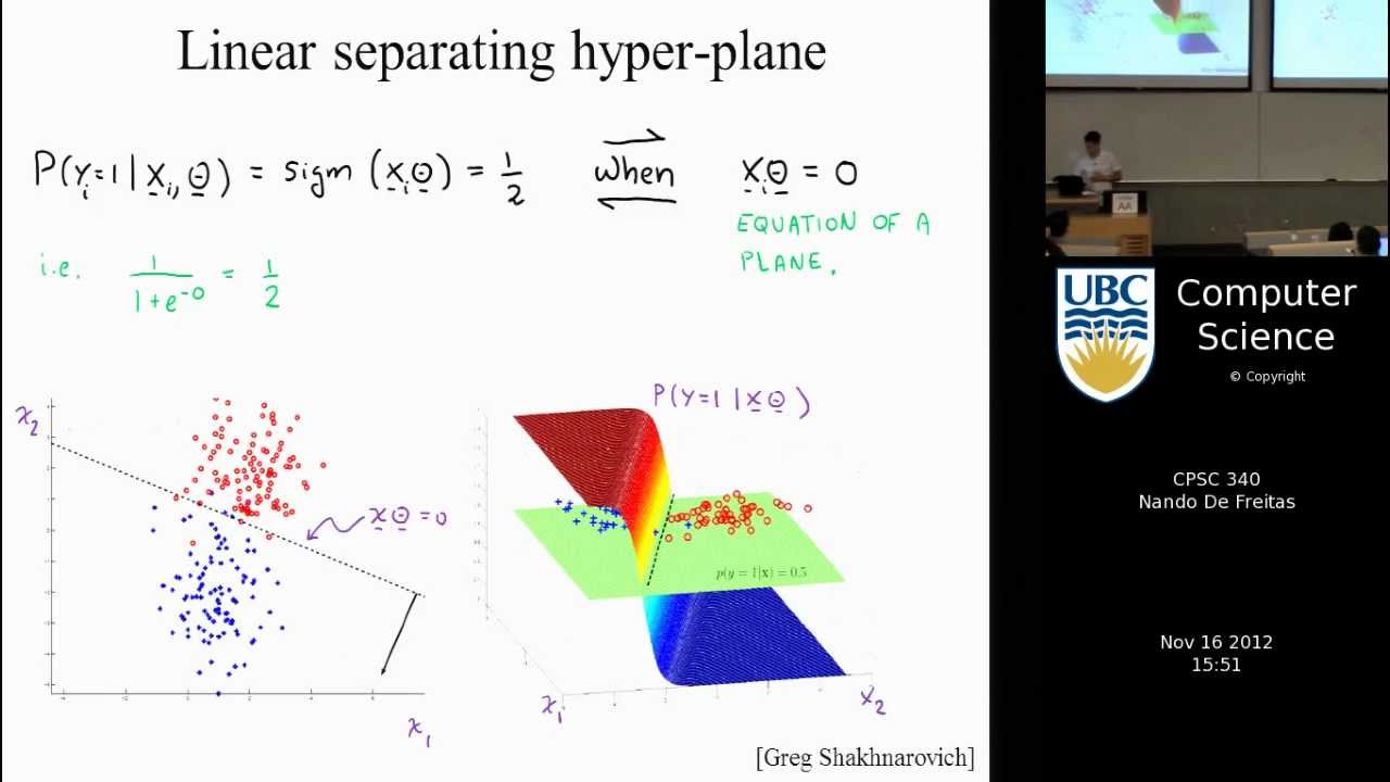 undergraduate machine learning 27: Logistic regression - YouTube