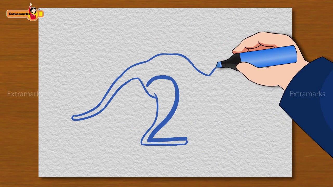 Drawing Cartoon From Number 2 - YouTube