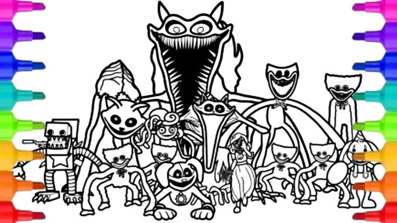 Poppy Playtime Chapter 4 New Coloring Pages How to color All Bosses and ...
