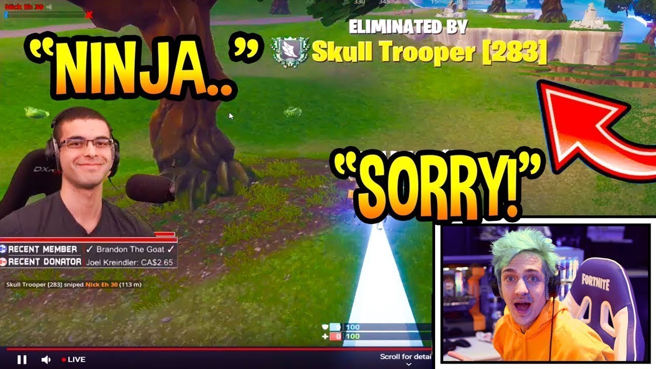 Ninja Watching NickEh30 Stream and Then This Happens.. | Fortnite ...