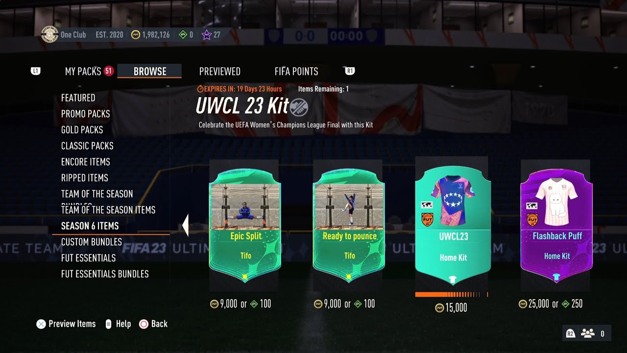 【一球】FIFA 23 UT | Season 6 Items - UWCL23 & Flashback Puff kits - YouTube