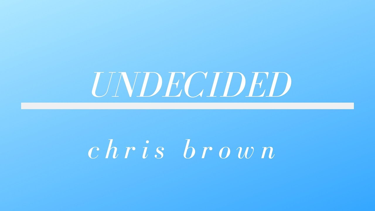 UNDECIDED Chris Brown karaoke - YouTube