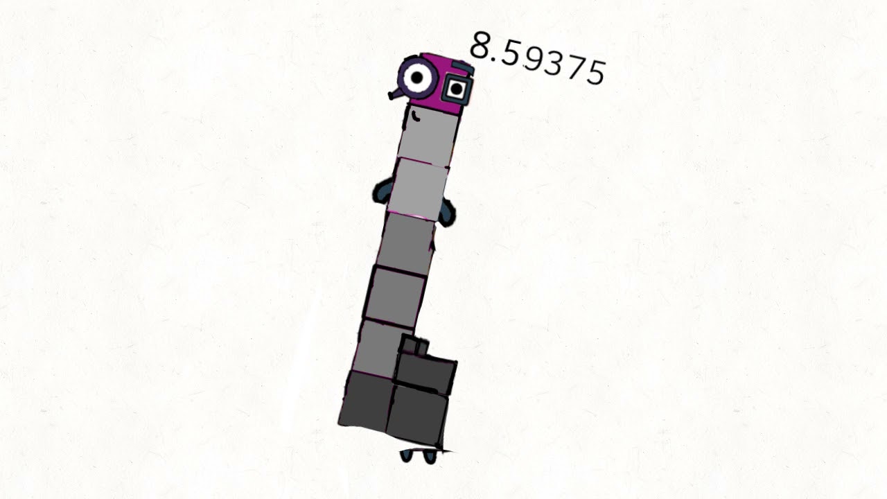 Numberblocks band Thirty-seconds 0.03125 to 25 (part 35) - YouTube