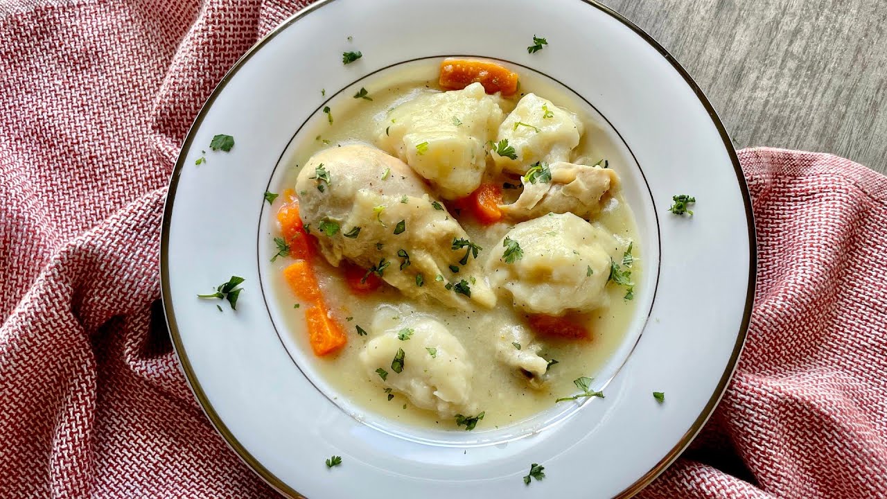 DELICIOUS Homemade Chicken and Dumplings Soup - YouTube