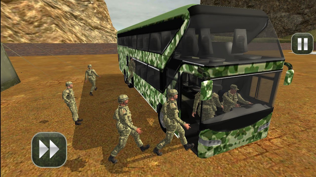 Army Bus Driving 2019 - Military Coach Transporter | Heavy Double Floor ...