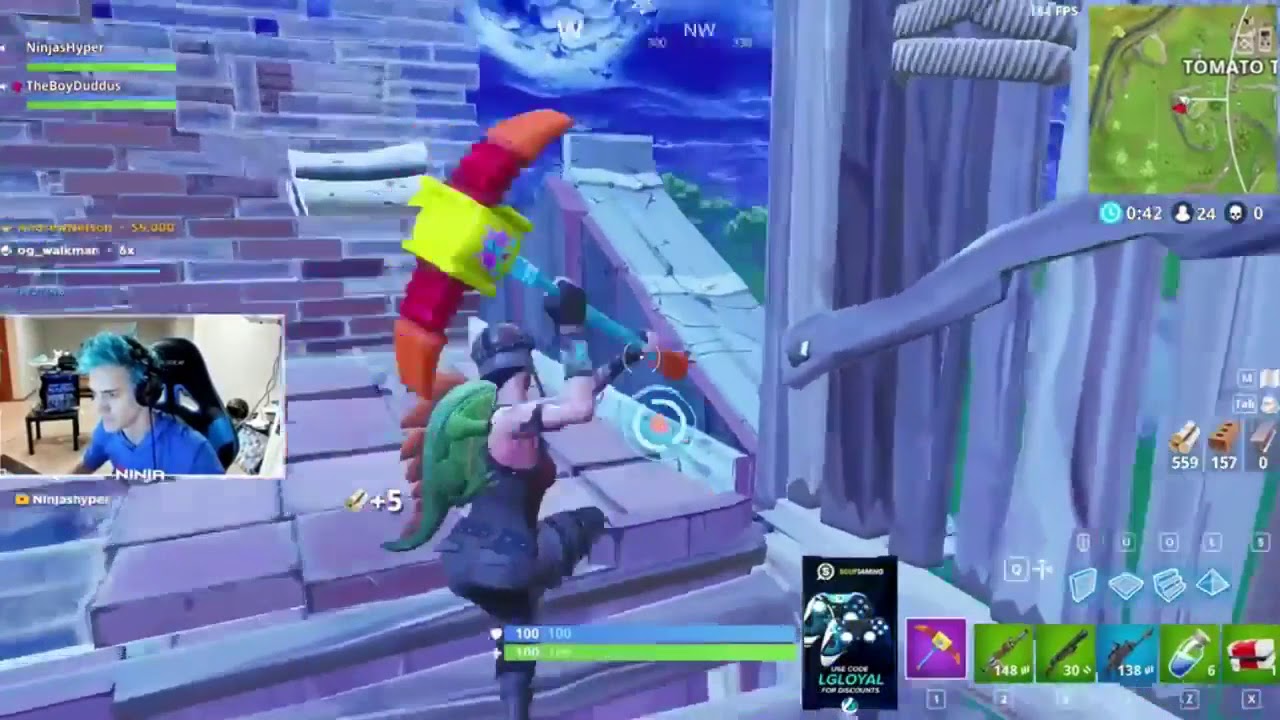 Ninja play duo with Drake (Fornite Battle Royale - YouTube