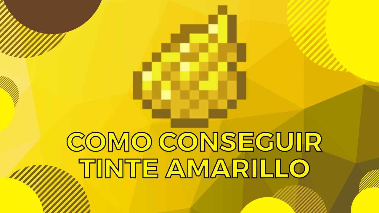 !COMO conseguir! 🟡TINTE AMARILLO🟡 en Minecraft - 2021 - YouTube