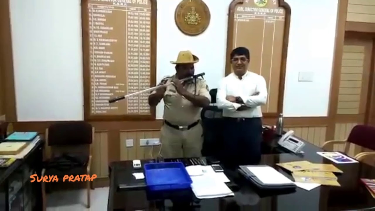 Multiple use of Police Lathi..😄 (Lathi Basuri Banadi) - YouTube