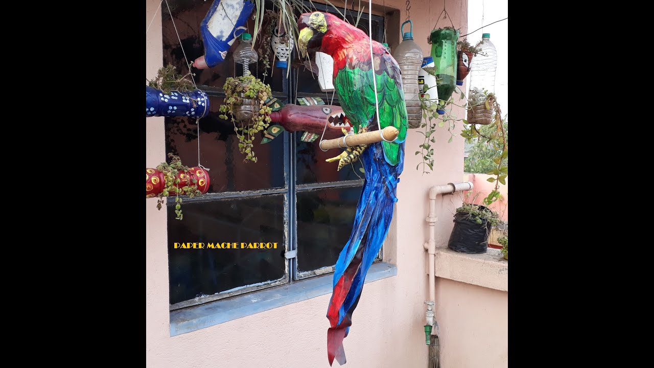 Paper Mache Parrot - YouTube