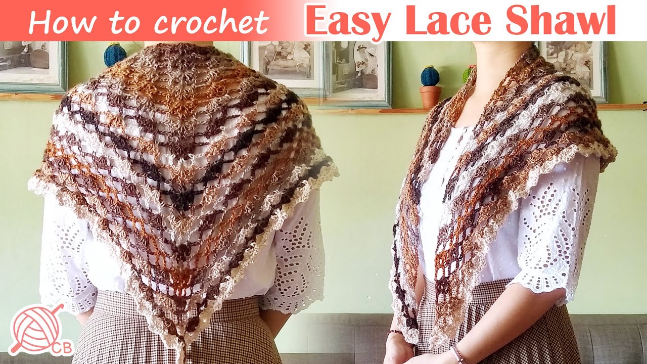 [ENG Sub] Easy Triangle Lace Shawl for Beginners - Chal Triangluar ...