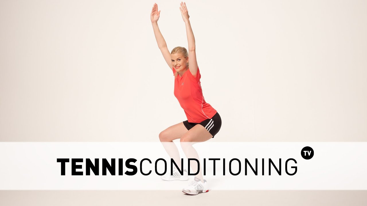 Dynamic Squat with Overhead Reach Stretch - YouTube