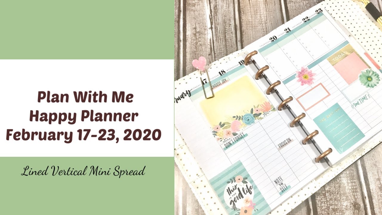PlanWith Me| Happy Planner| Lined Vertical Mini| Before the pen - YouTube