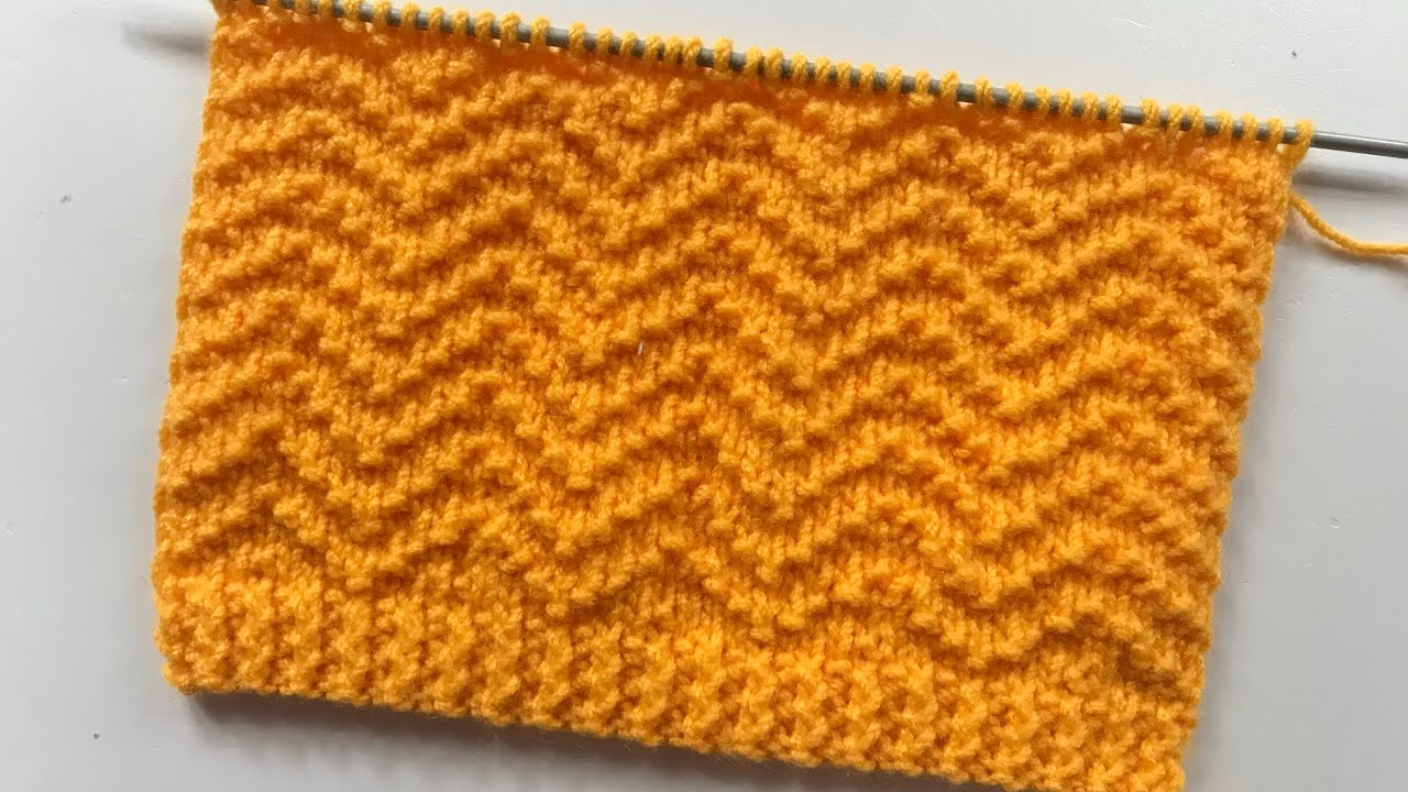 Chevron Knitting Stitch Pattern For Gents/Ladies Sweater/Blankets - YouTube