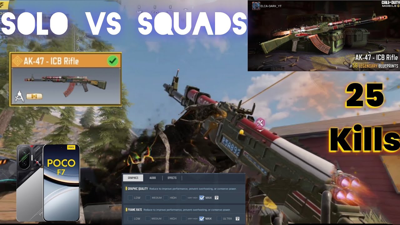 AK-47 ICB RIFLE in Solo vs squad Battle Royale with my new phone Poco ...