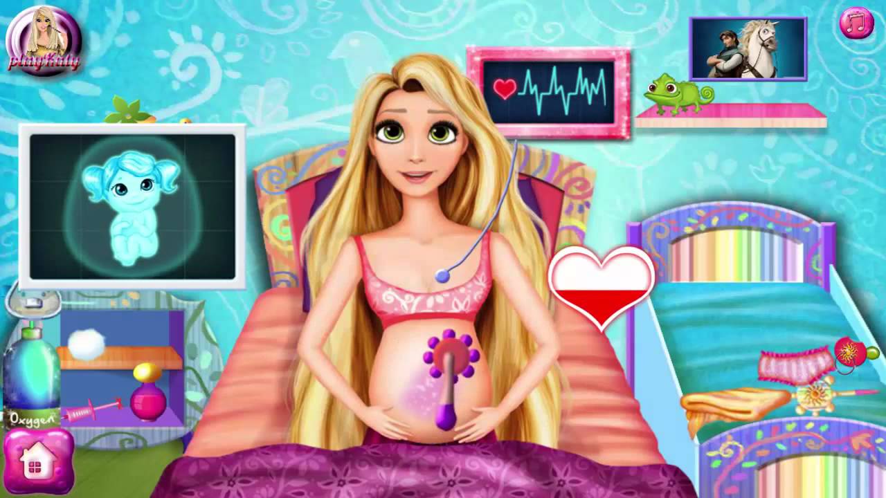 Rapunzel Baby Birth ♥ Rapunzel Giving Birth ♥ Princess Rapunzel Giver ...