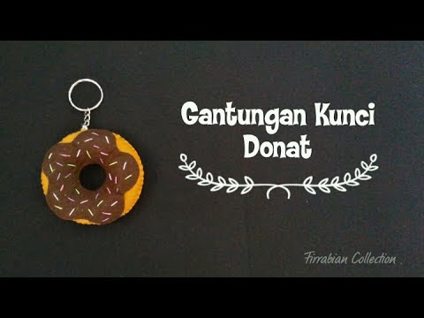 TUTORIAL Membuat Gantungan Kunci Donat | Make a donut key chain from ...