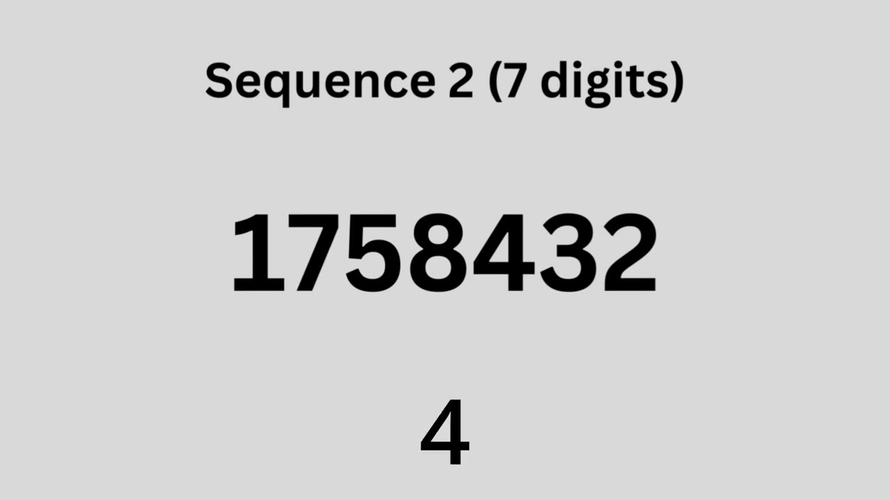 Sequence 2 7 Digits YouTube Sequence 2 7 Digits YouTube