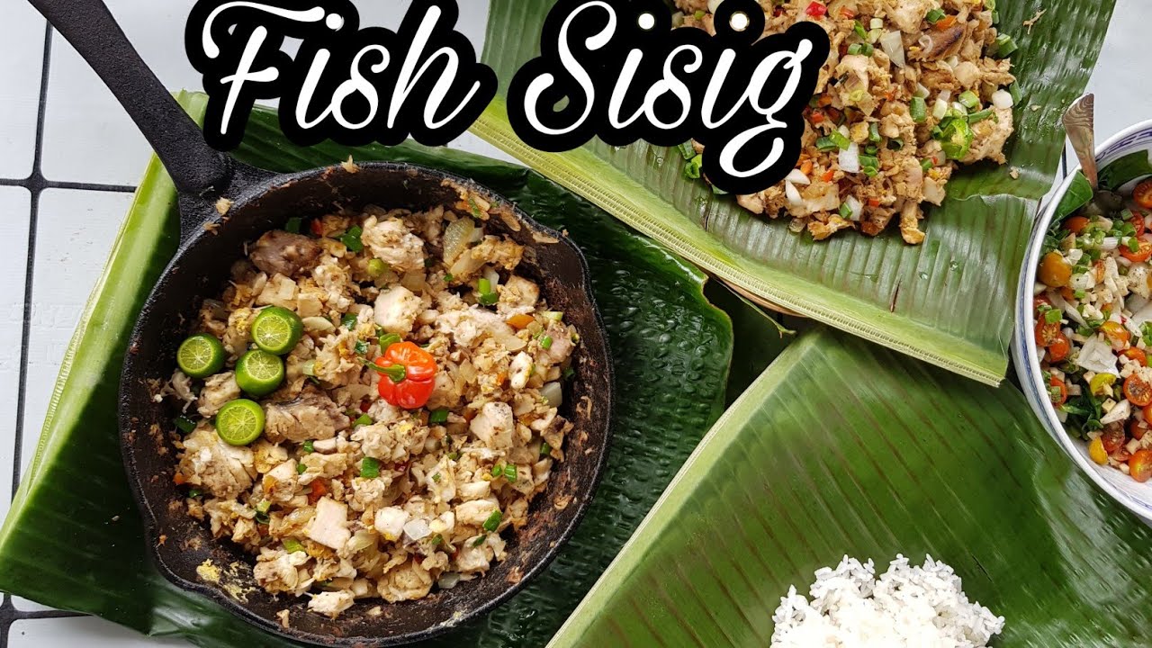 Sizzling Fish Sisig | Cooking in Nature | Traditional Cooking skills ...