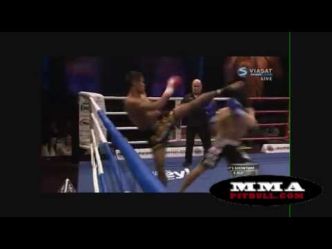 FIGHTER GETS KNOCKED INTO NEXT WEEK WITH SPINNING PUNCH - YouTube