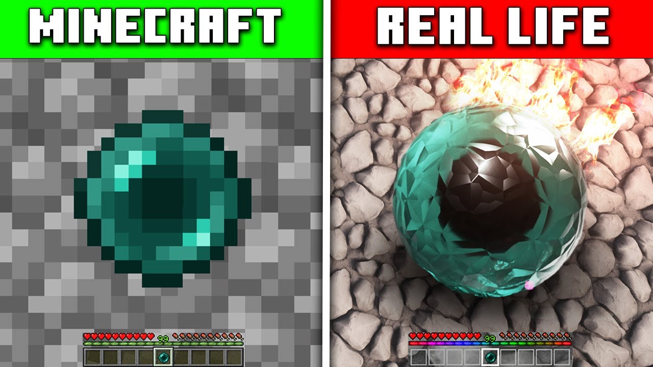 Minecraft vs Realism be like - YouTube