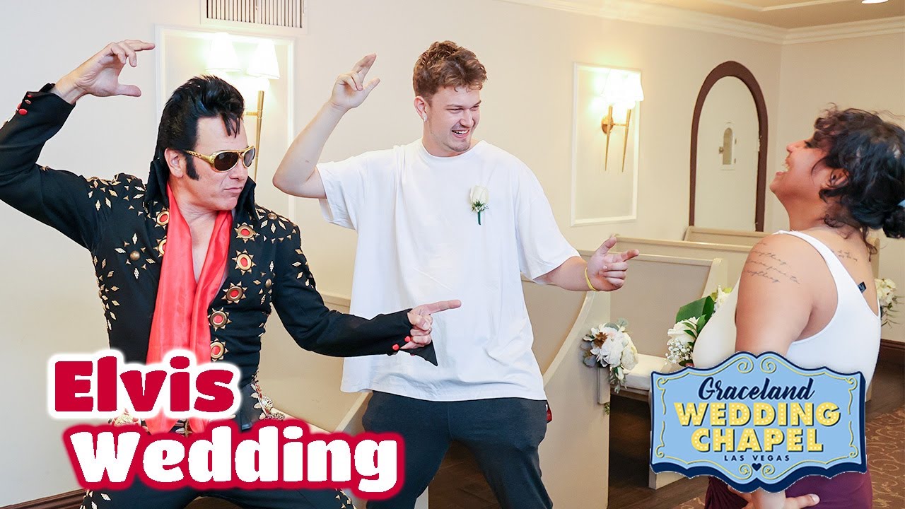 Isaac & Melody's Elvis Wedding in Las Vegas | Graceland Chapel - YouTube
