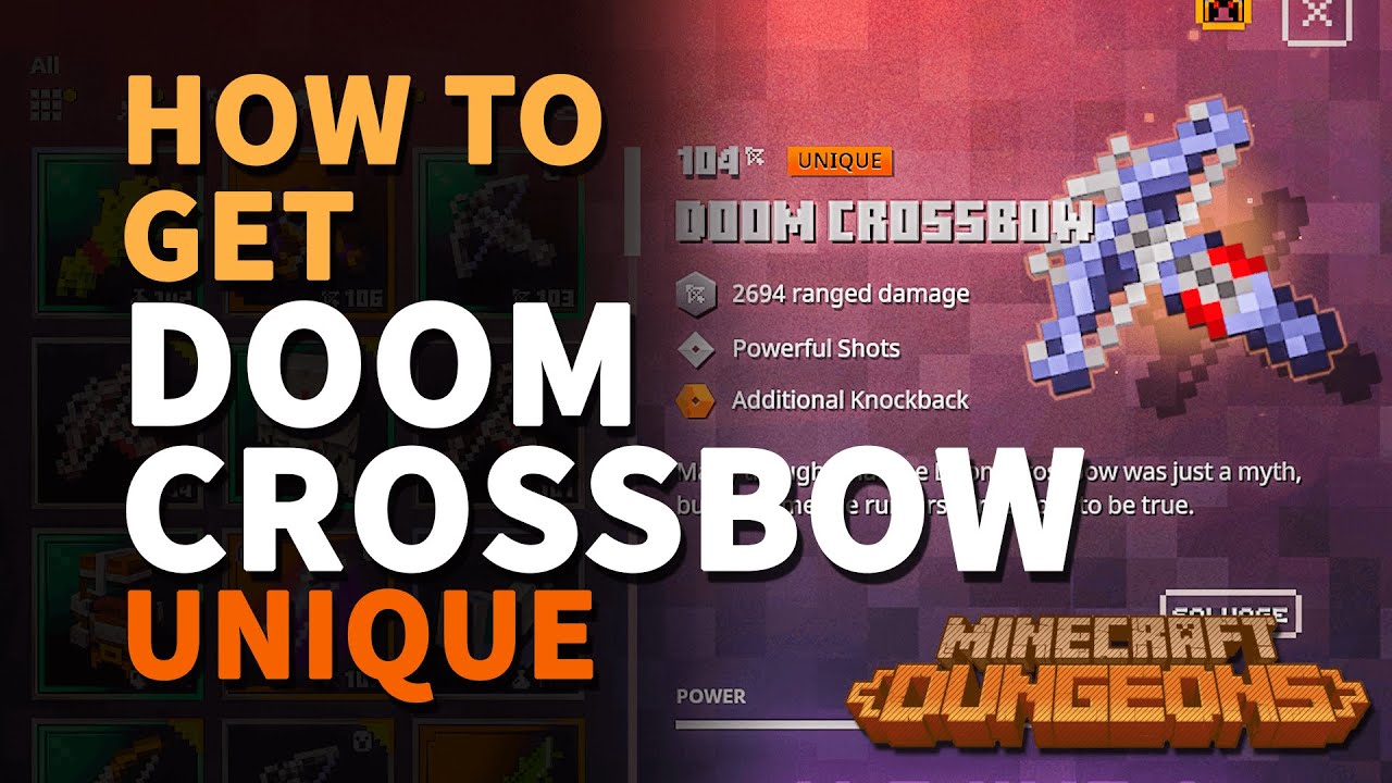 Where to get Doom Crossbow Minecraft Dungeons Unique Heavy Crossbow ...