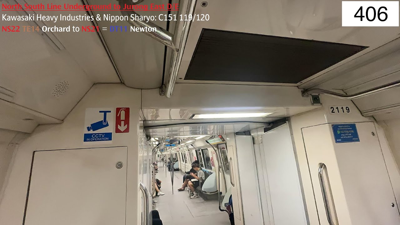 ⁴ᴷ [Keep inside, special?] SMRT Trains, NSL Train Ride [Orchard → ...