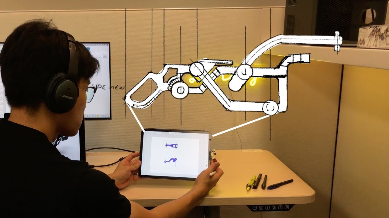 Drawing robotic/prostheic hand design with.. an ipad? - YouTube