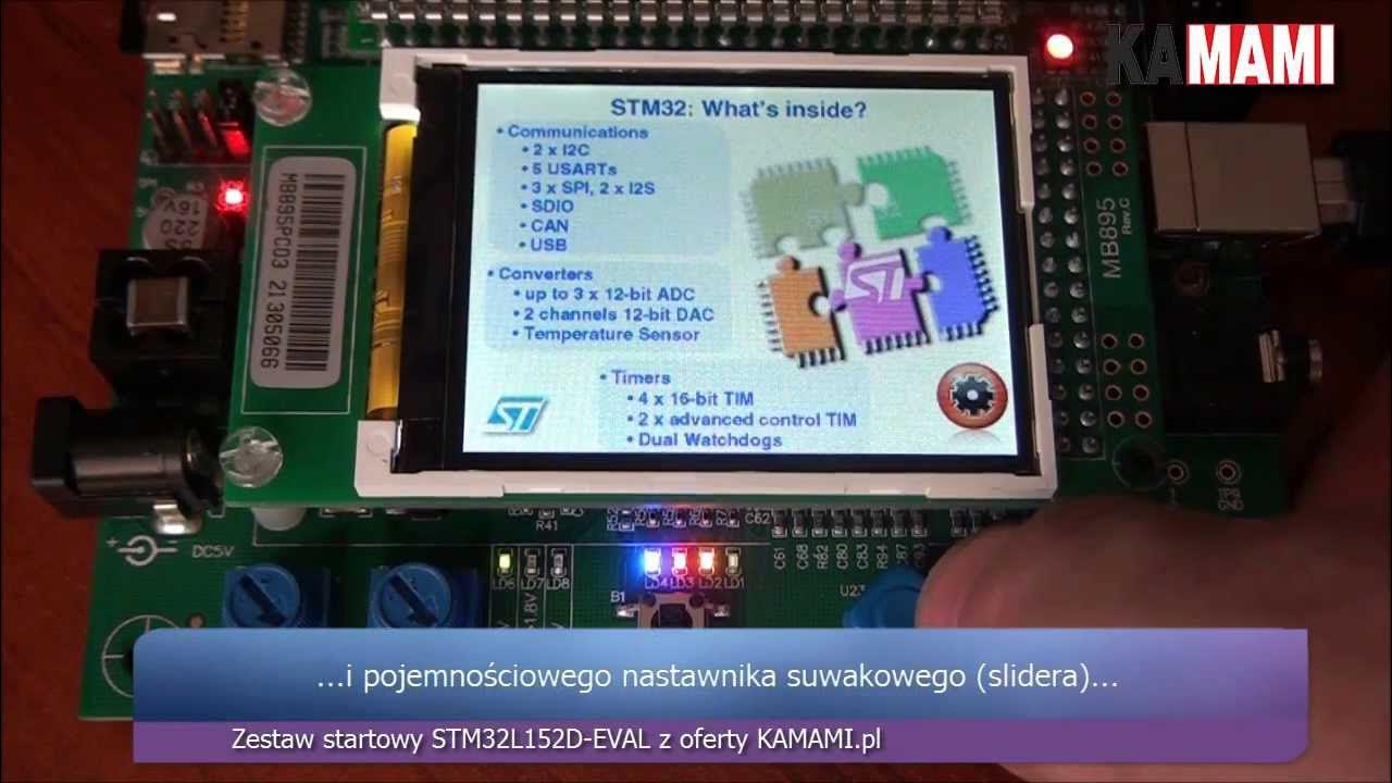 Zestaw uruchomieniowy STM32L152D-EVAL dla mikrokontrolerów z rodziny STM32L - YouTube