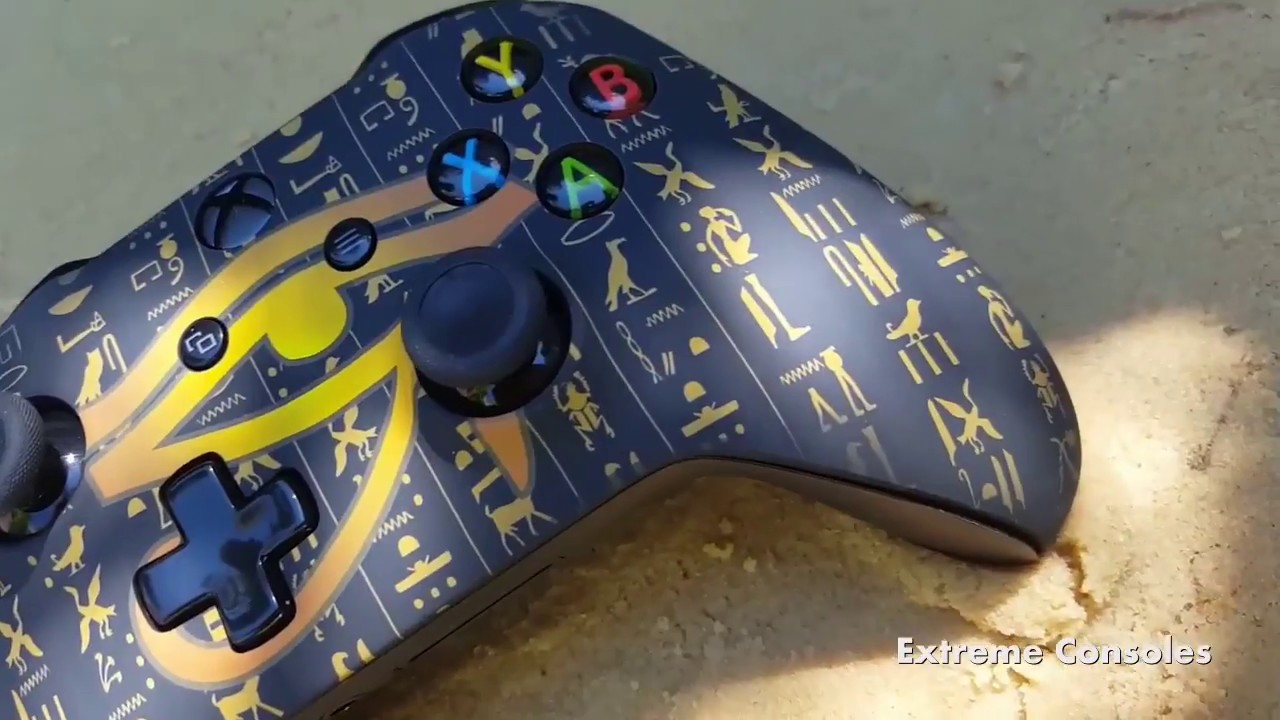 Eye of Ra Egyptian custom Xbox one X Controller by Extreme Consoles ...
