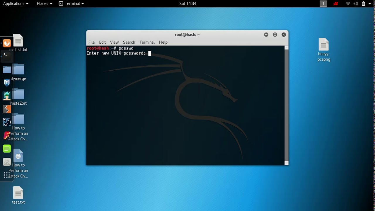 change kali linux password - YouTube