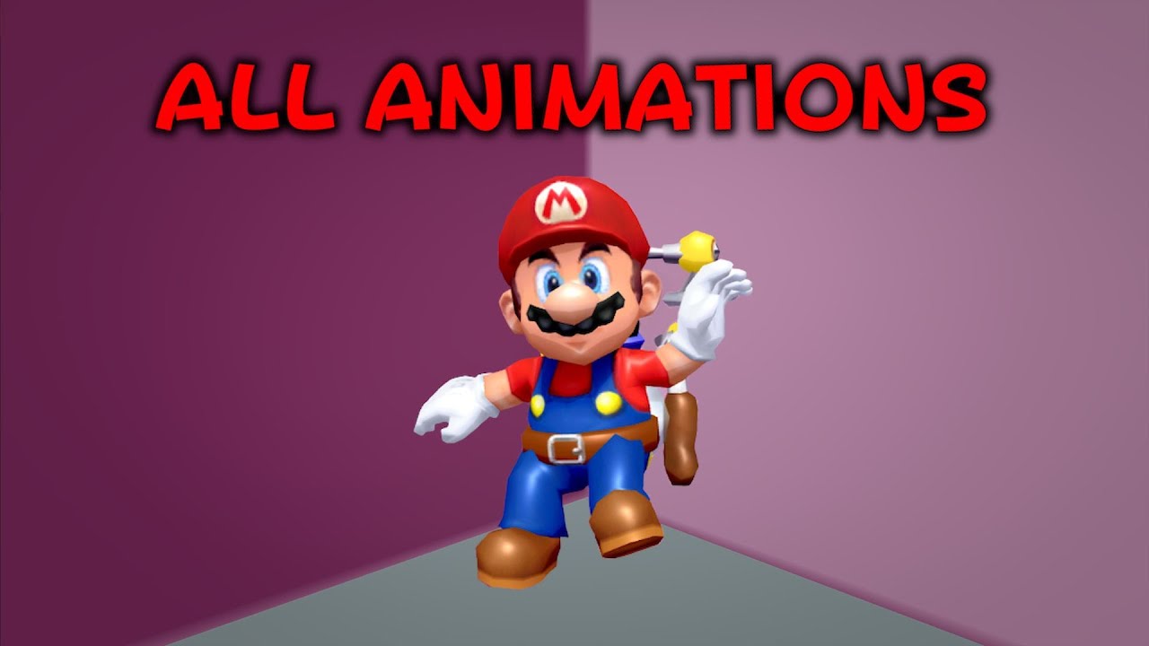 Showing ALL of Mario's Animations in Super Mario Sunshine - YouTube