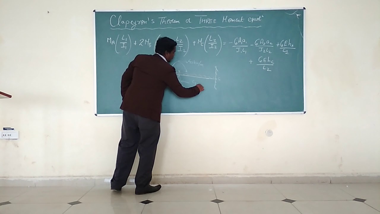 Clapeyron's theorem or Three moment equation - YouTube
