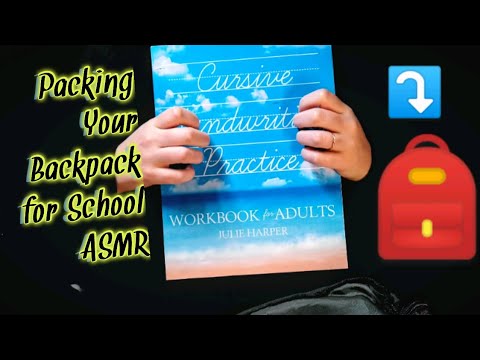 ASMR School Supply Tingle: Ultimate Backpack Packing - YouTube
