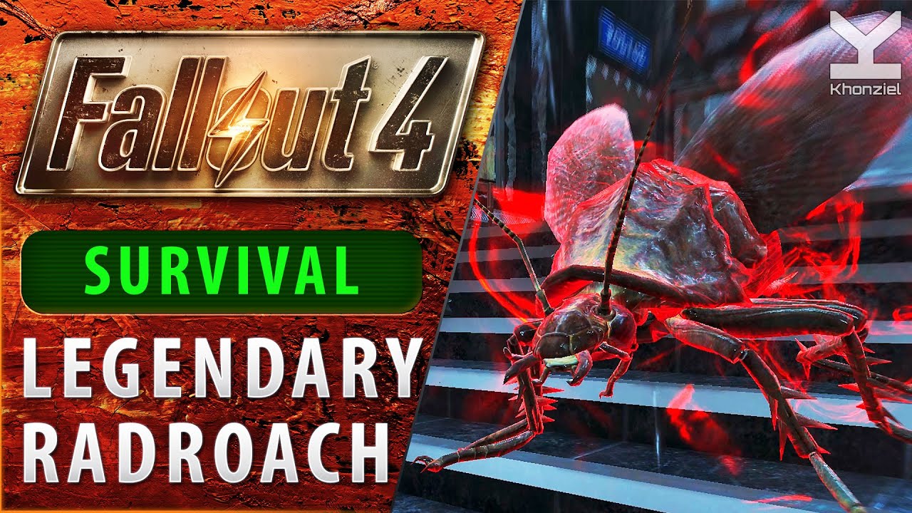 Fallout 4 - Legendary Radroach - SURVIVAL - Police Precinct 8 - YouTube