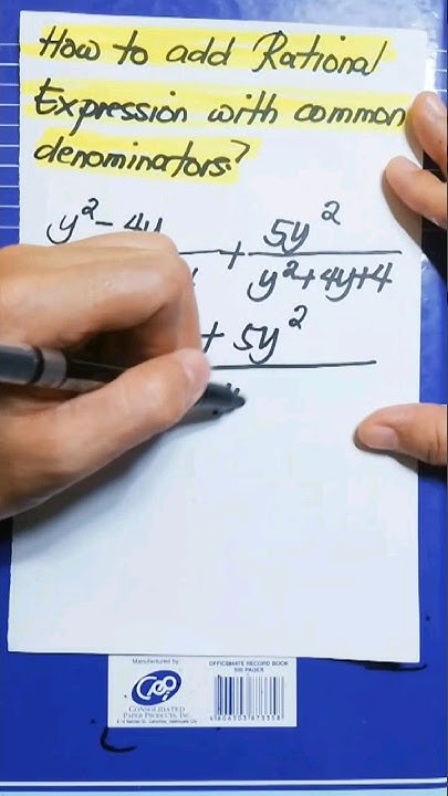 How to Add Rational Expression W/ Common Denominator? 🤔 #shorts # ...