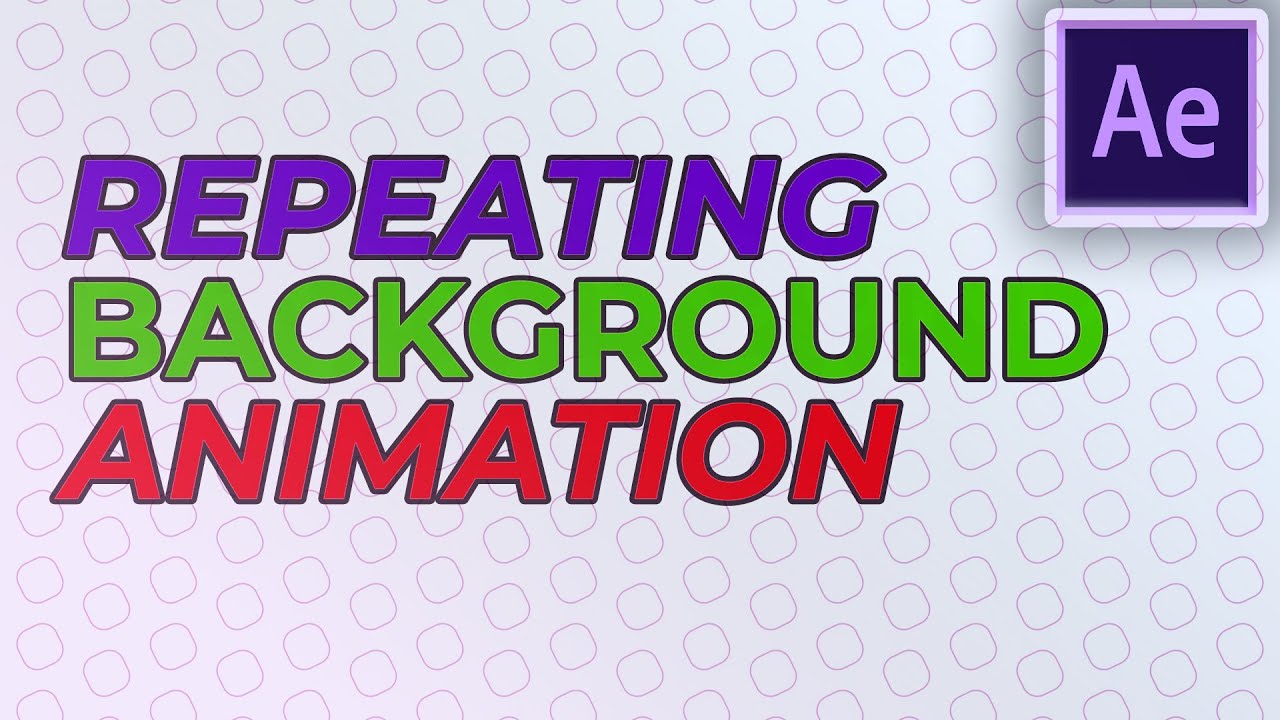 How to Create Repeating Pattern Background Animation || Adobe After ...