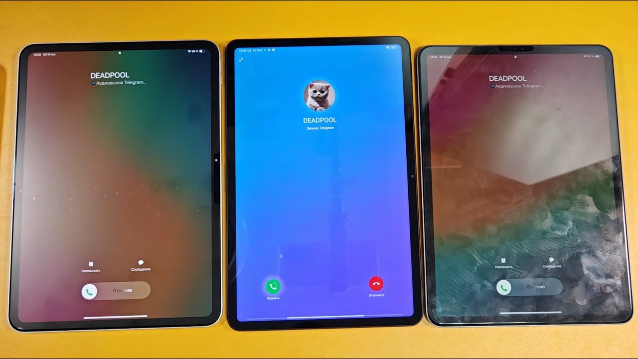 TRIO BIG TABLETS INCOMING CALLS XIAOMI PAD 6 VS IPAD PRO 11 2018 2024 ...