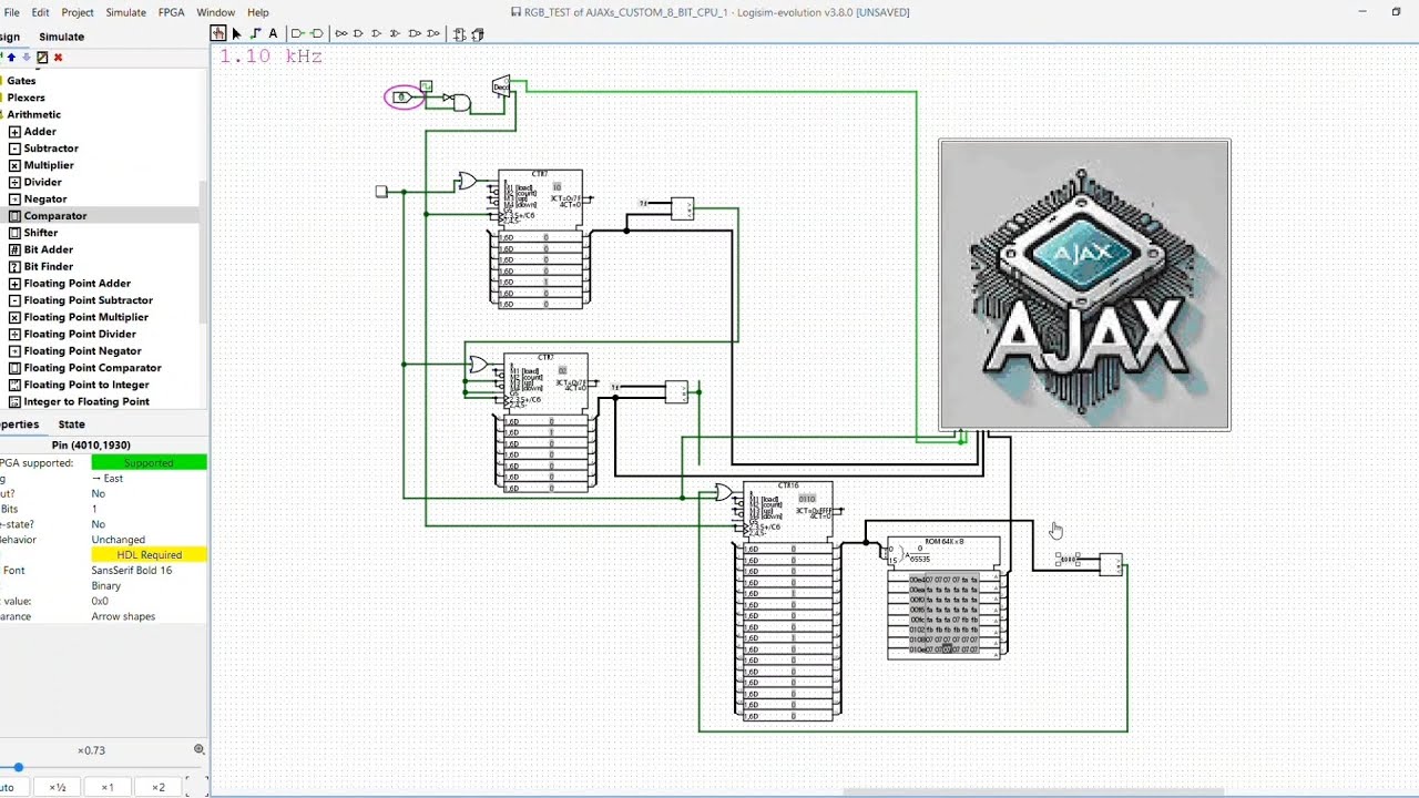 My YouTube Logo in Logisim Evolution. ( RGB Display TEST ) - YouTube