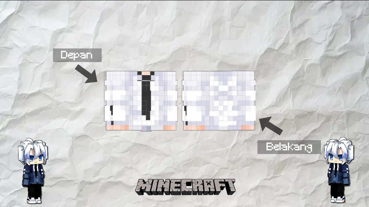 TEMPLATE SKIN BAJU DASI KEREN #minecraft - YouTube