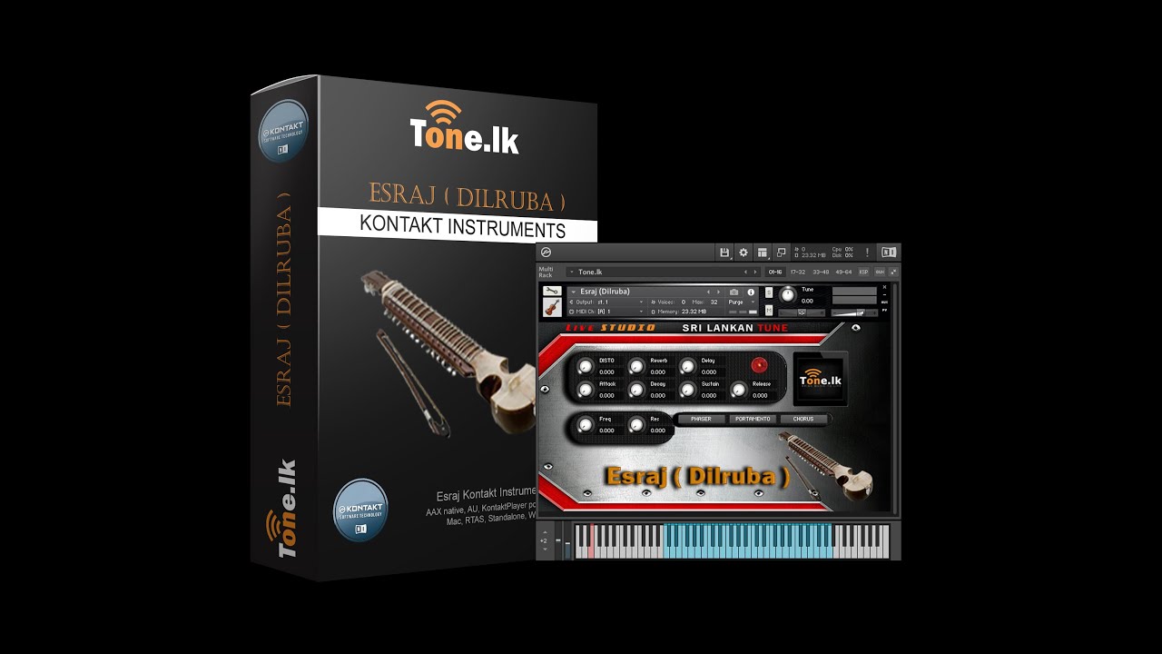 Esraj ( Dilruba ) For Kontakyt Player ( Overview DEMO ) - YouTube