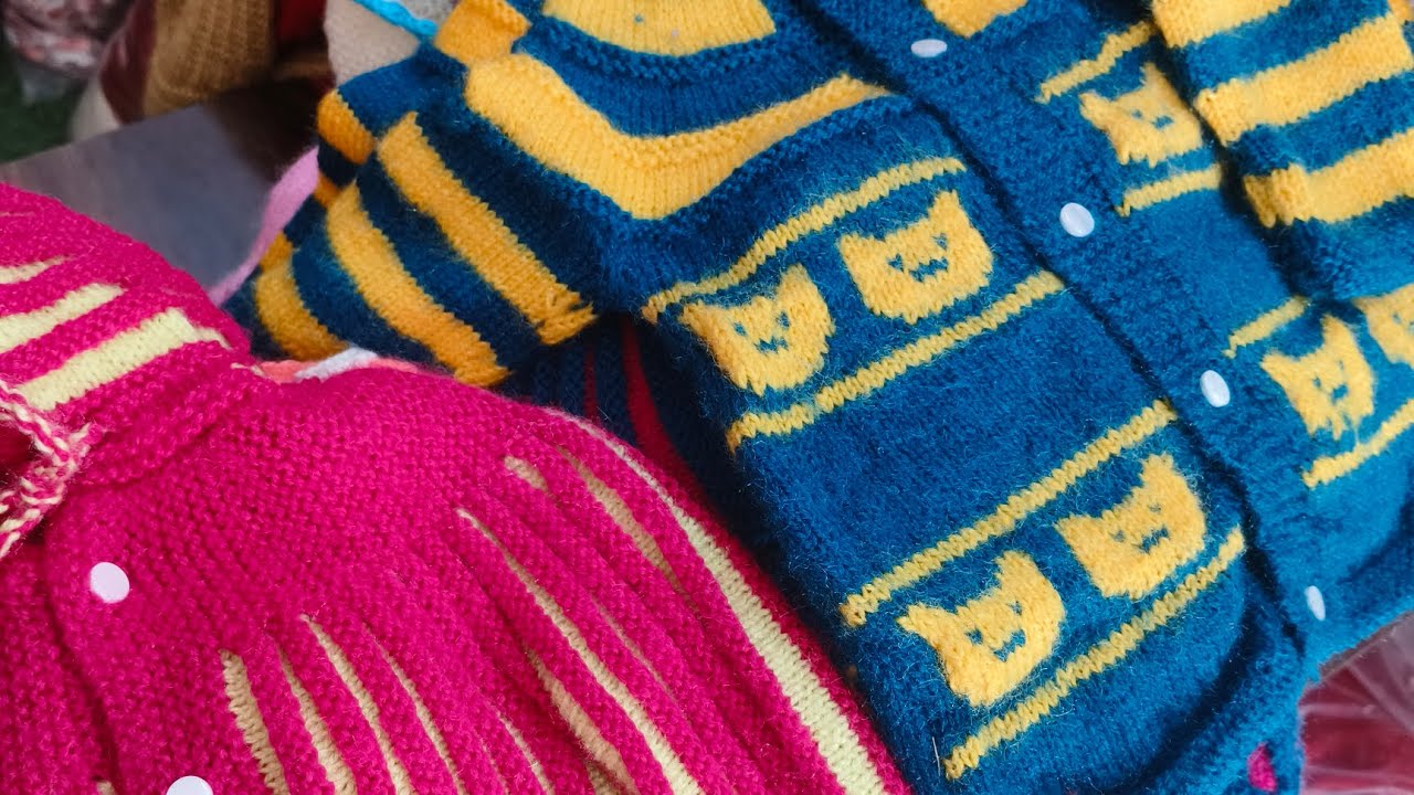 newly born collection... totally handknitted.. lovely baba sets - YouTube