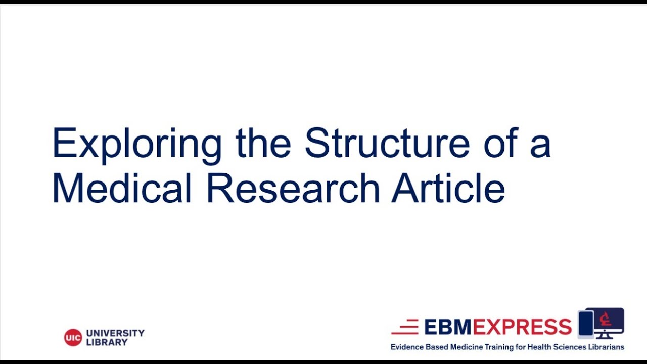 EBM Express: Exploring Structure of a Medical Research Article - YouTube