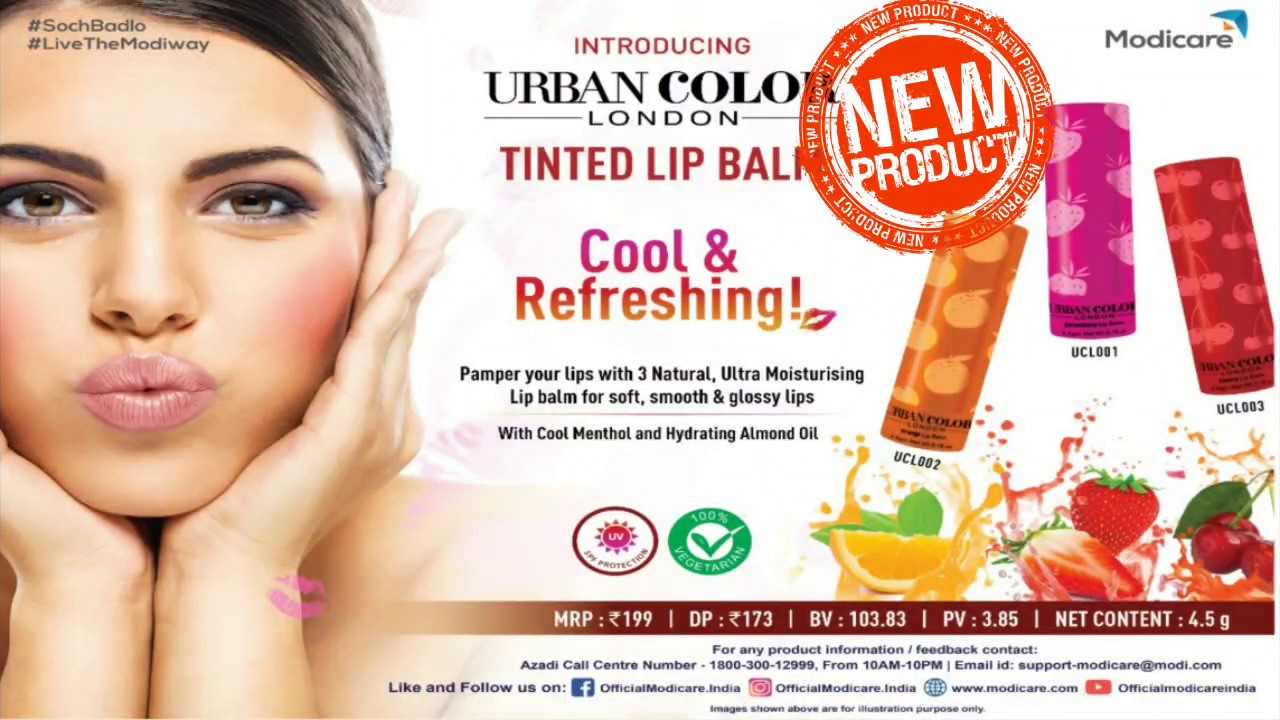urban color lip balm ! modicare lip balm - YouTube